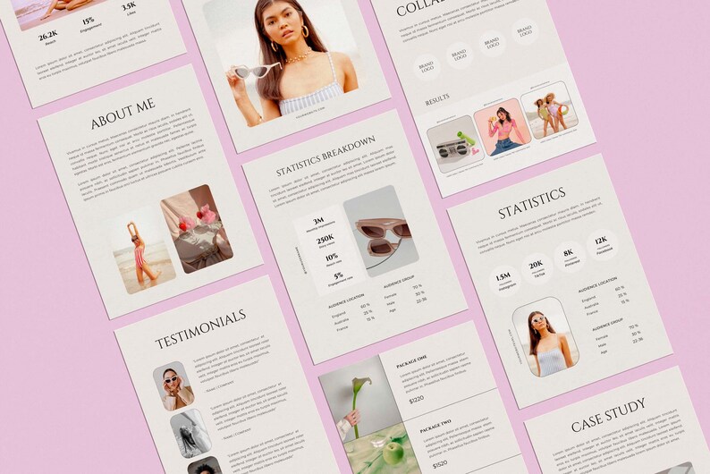 Influencer Media Kit Media Kit Template Blogger Media Kit - Etsy