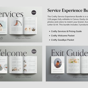 Client Service Experience Bundle Canva Templates | Services and Pricing ...
