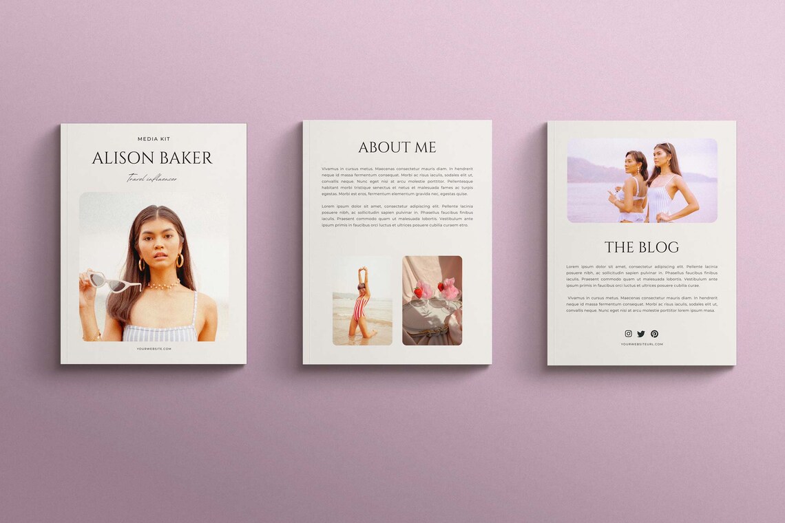 Influencer Media Kit Media Kit Template Blogger Media Kit - Etsy