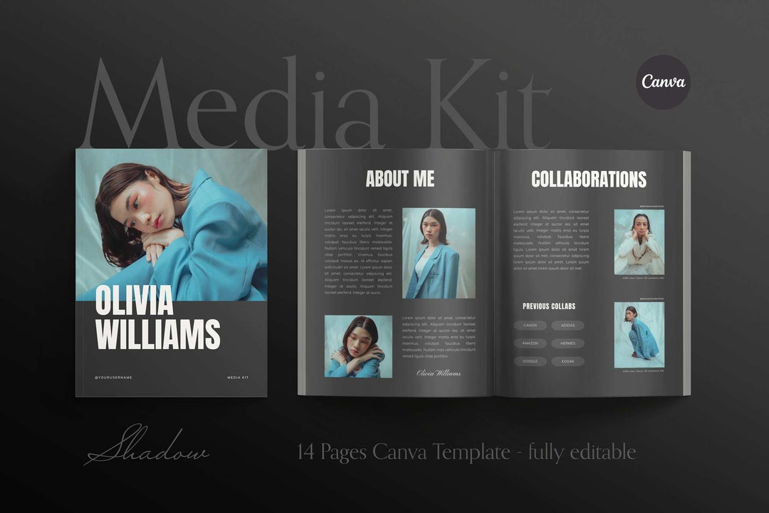 Media Kit Template Canva, Influencer Media Kit, Blogger Media Kit ...