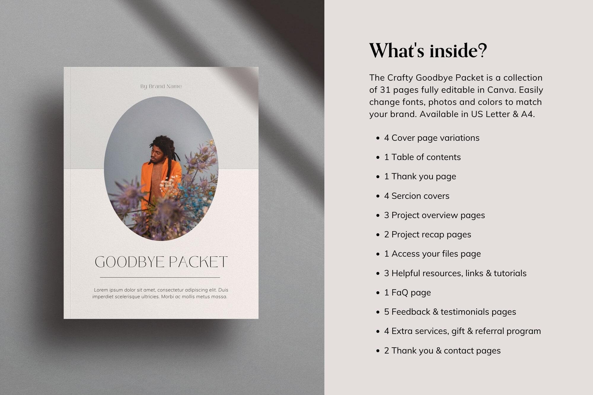 CRAFTY | Goodbye Packet Canva Template, Client Exit Guide, Client Off ...