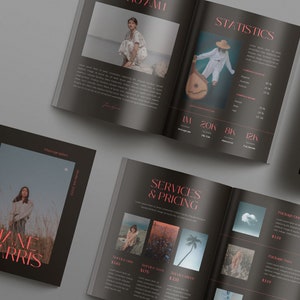 DARK MODE Media Kit Canva Template for Content Creators - Etsy