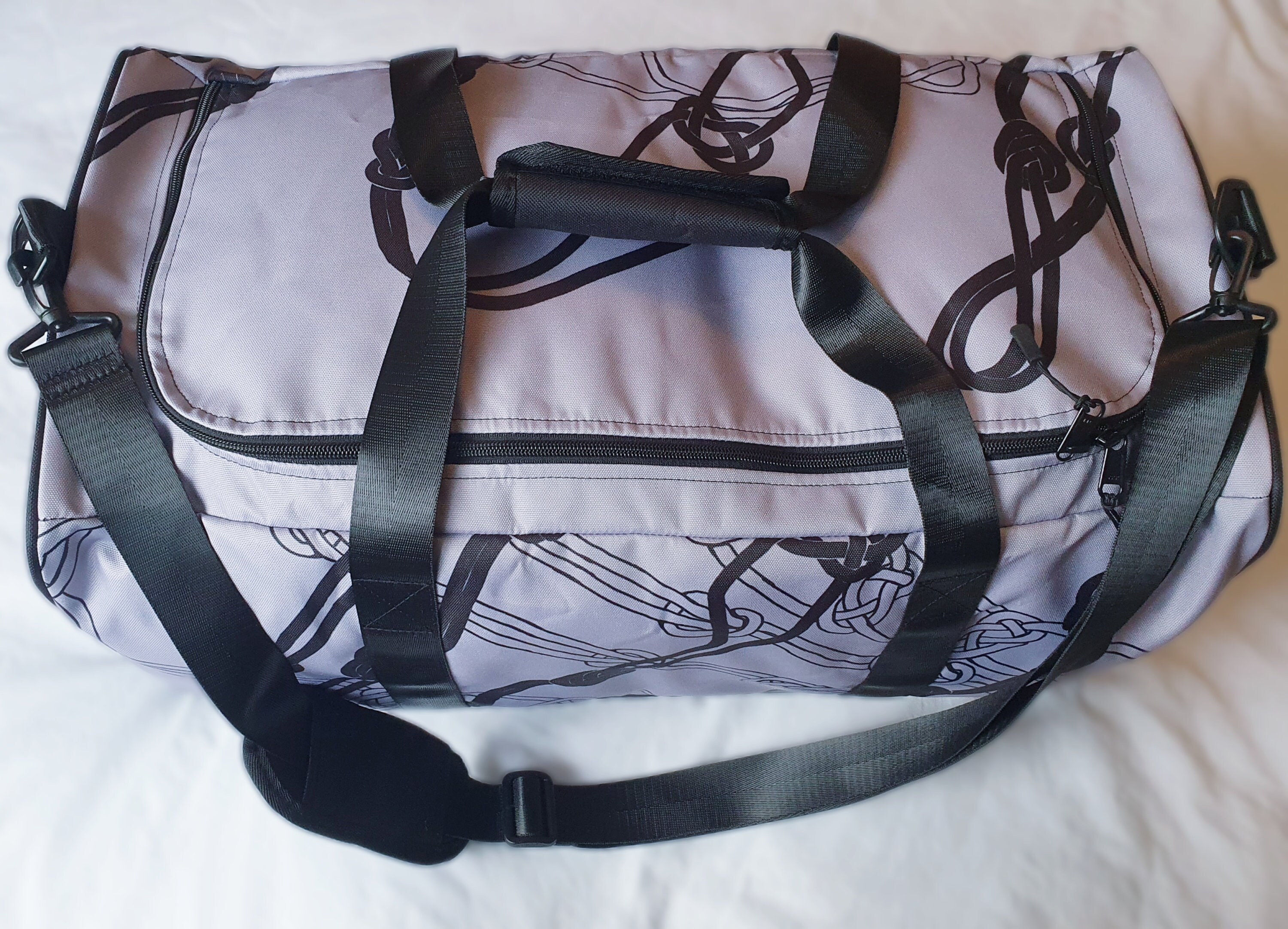 Large Rope Bag (lily Grey/lilac) - Etsy