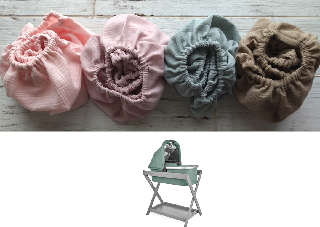 Baby Sheet for Uppababy Carrycot, Organic Muslin Fitted Bassinet Sheets ...