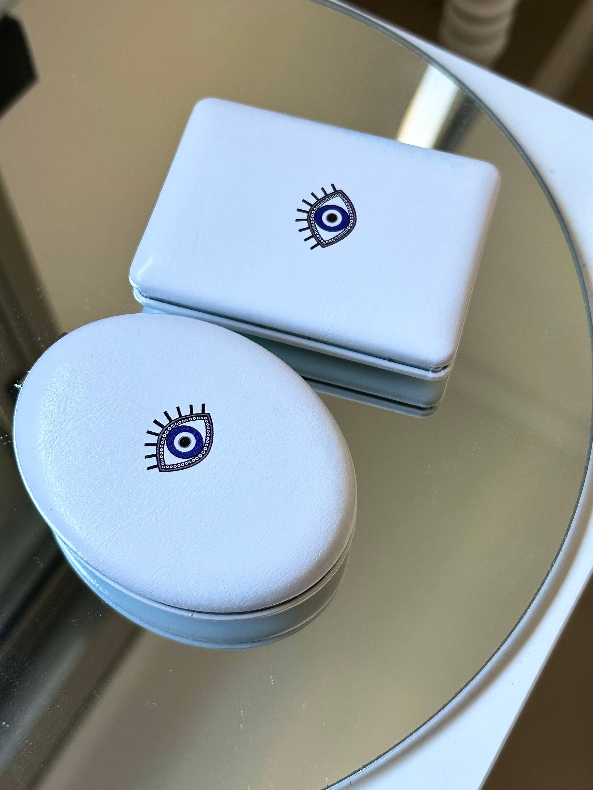 Evil Eye Mirror White Eye Personalized Compact Mirror Pocket Mirror ...