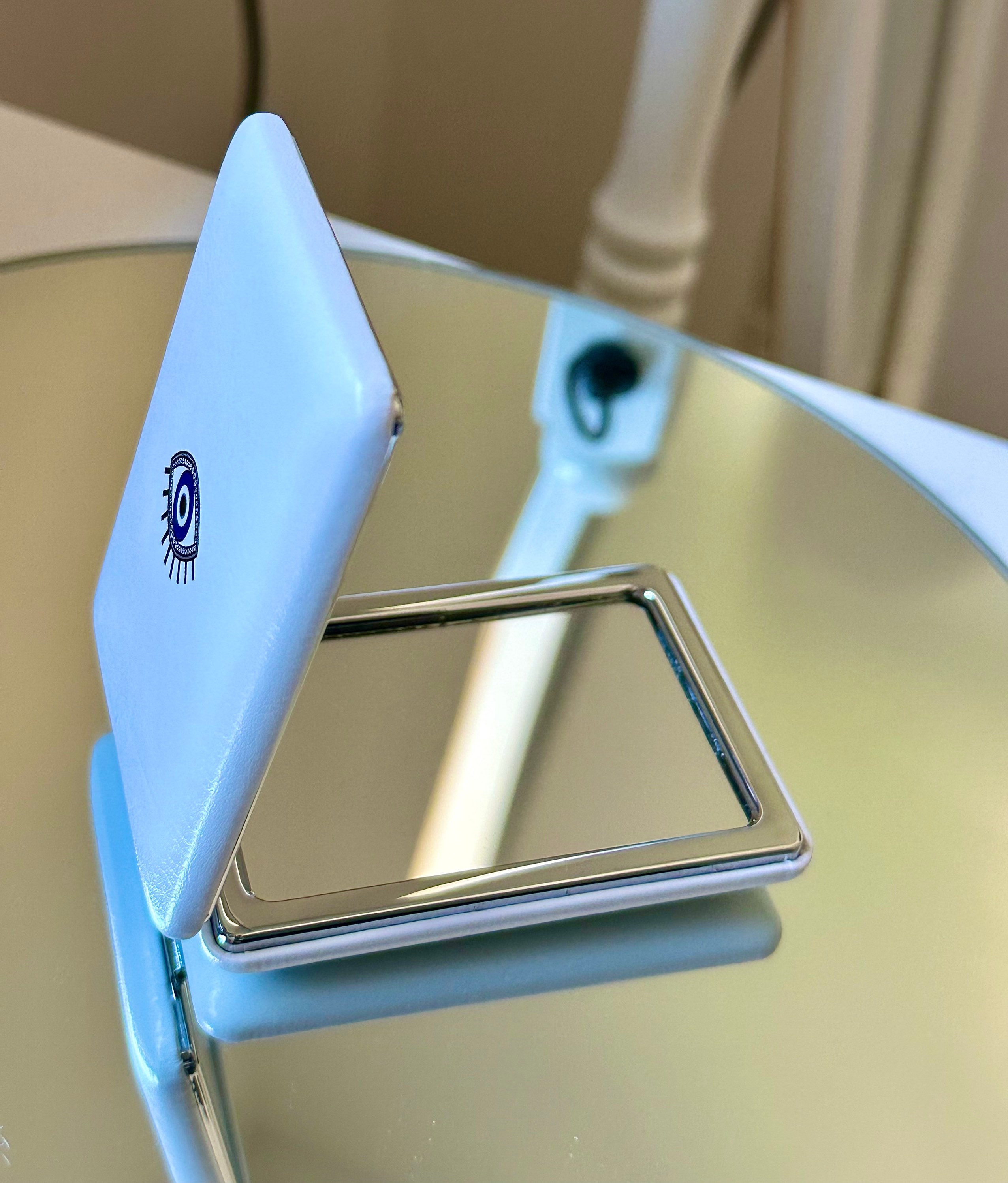 Evil Eye Mirror White Eye Personalized Compact Mirror Pocket Mirror ...