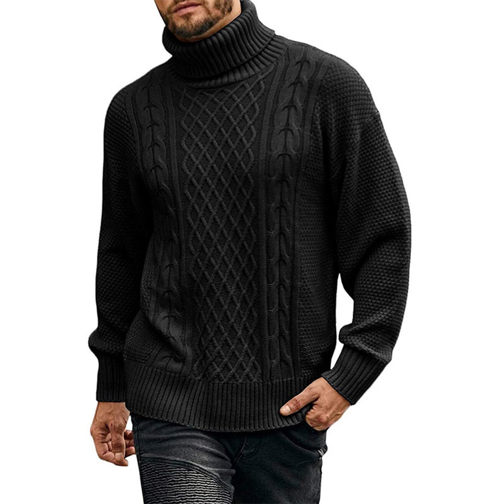 Men's Knitted Turtleneck Sweater - Etsy
