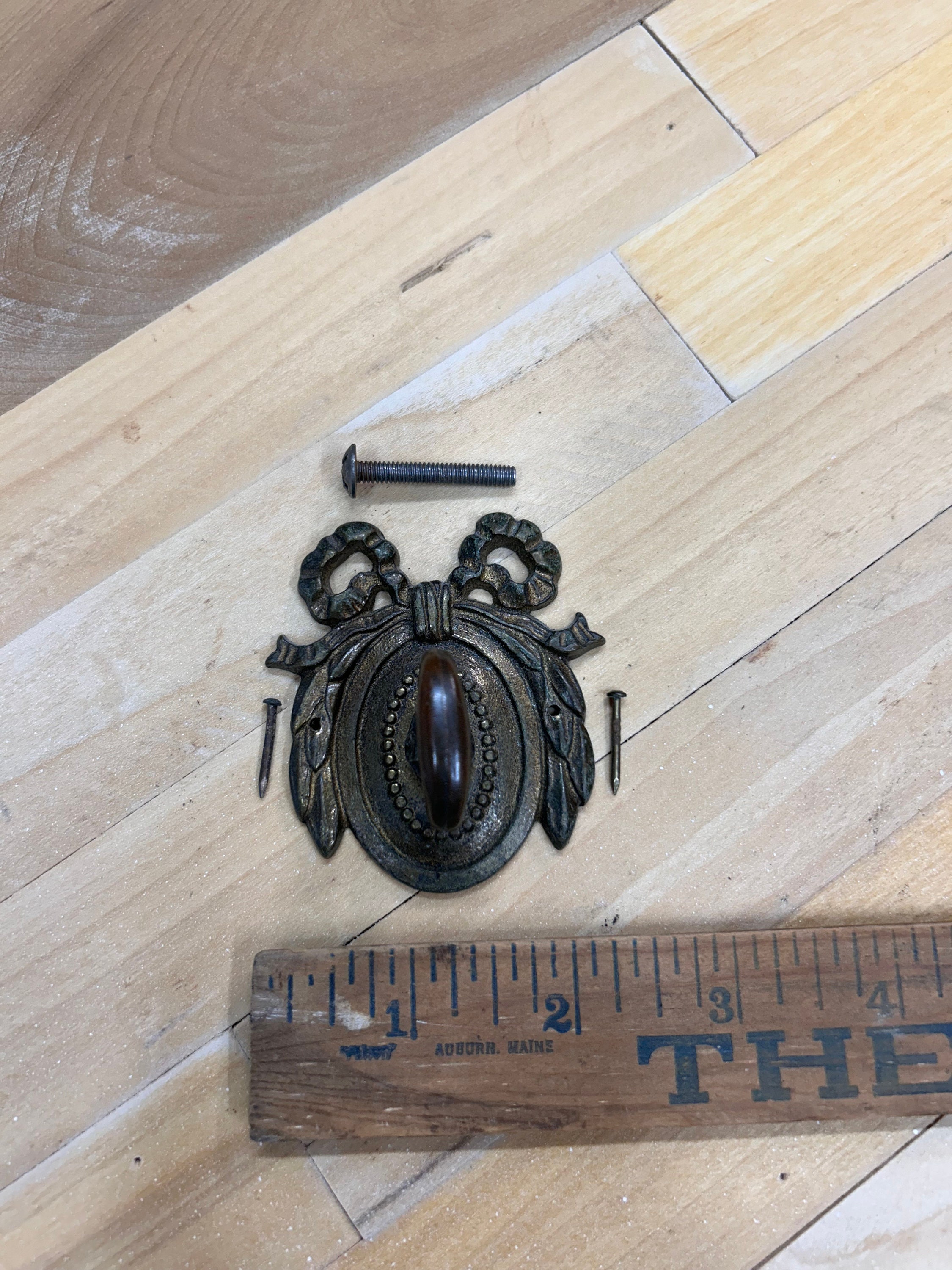 Henredon Brass Drawer Pull, Vintage Brass Pull, Replacement Vintage ...