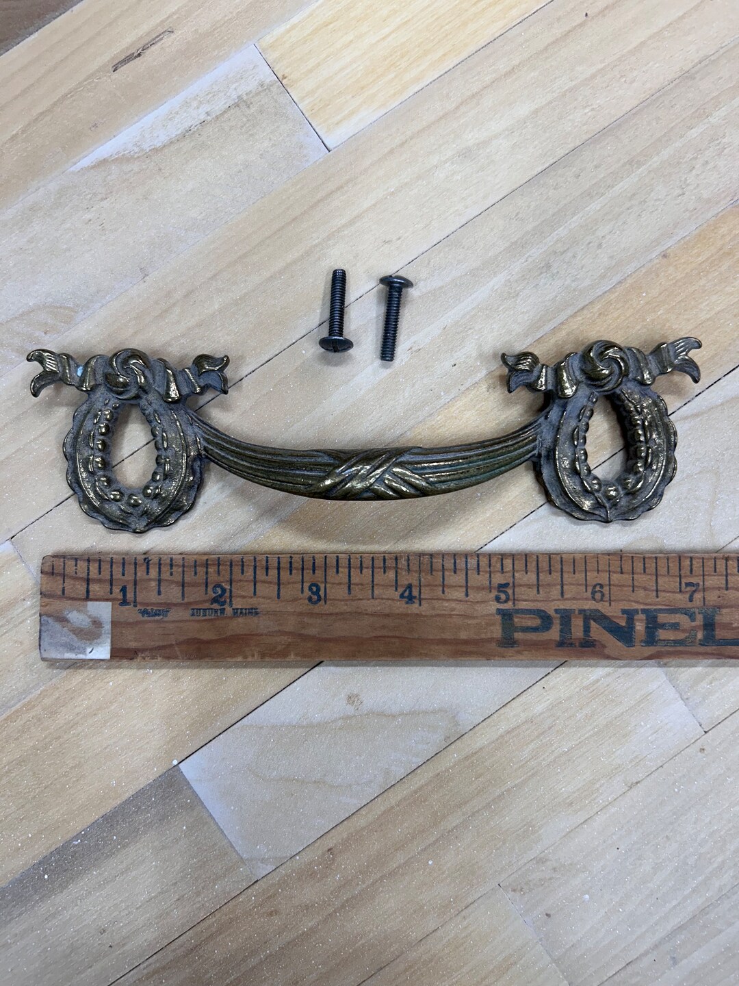 Henredon Vintage Brass Drawer Pull: 5" Hole Spacing - Etsy