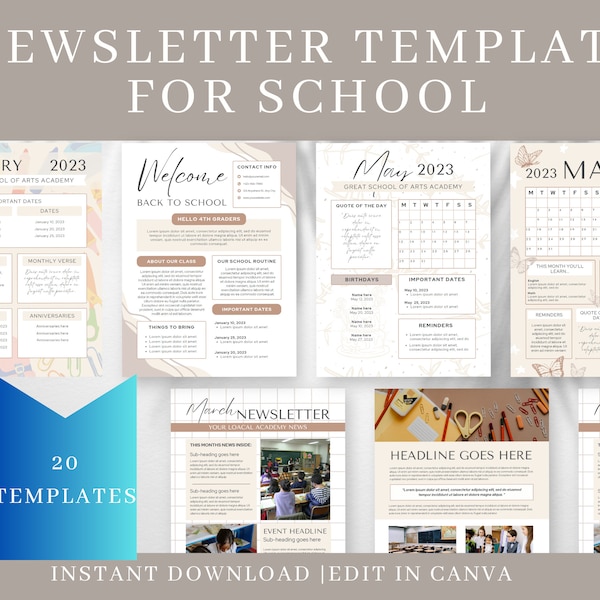 Newsletter Template - Etsy
