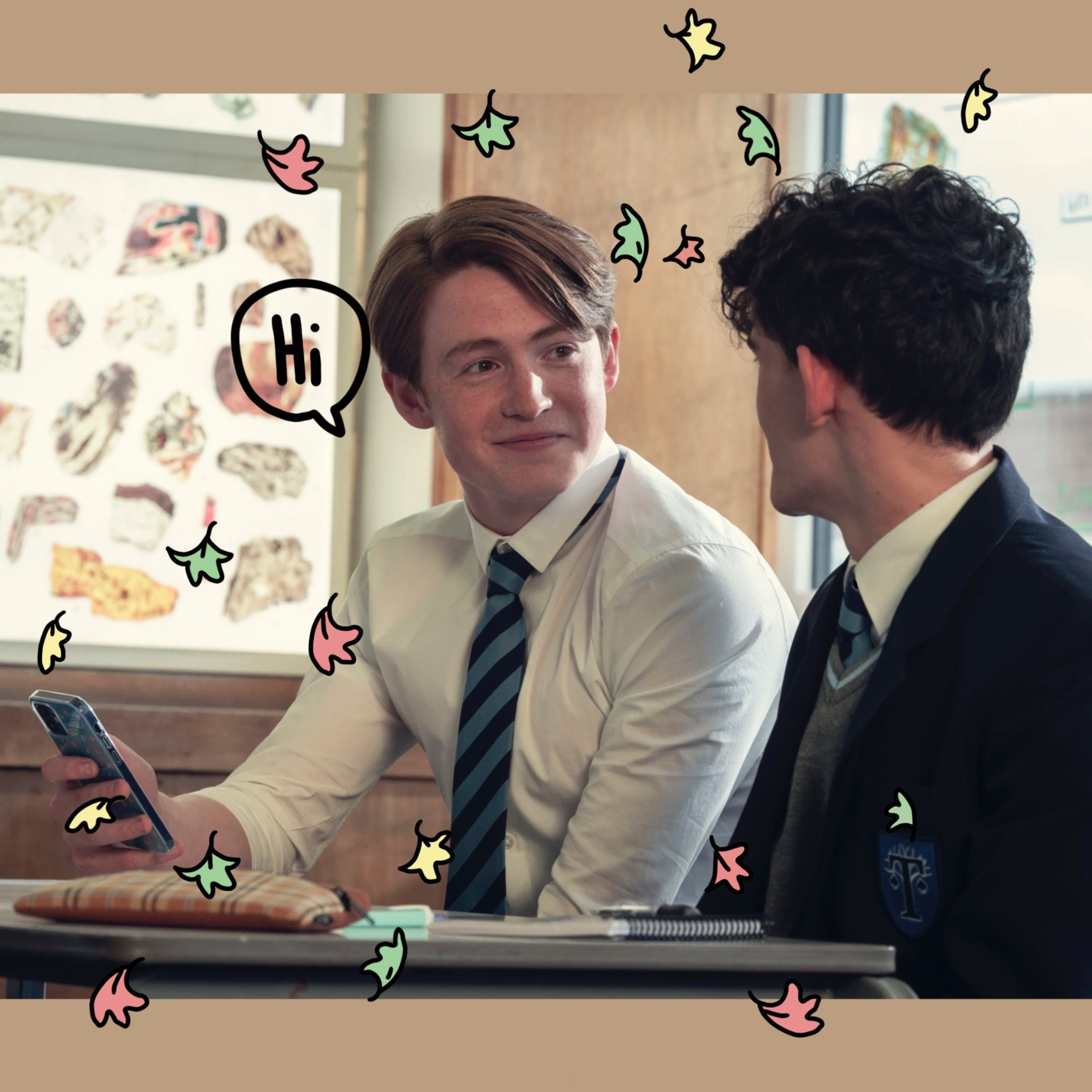 DIGITAL DOWNLOAD / Heartstopper Leaves + Hi Text Bubble / Png. Jpeg ...