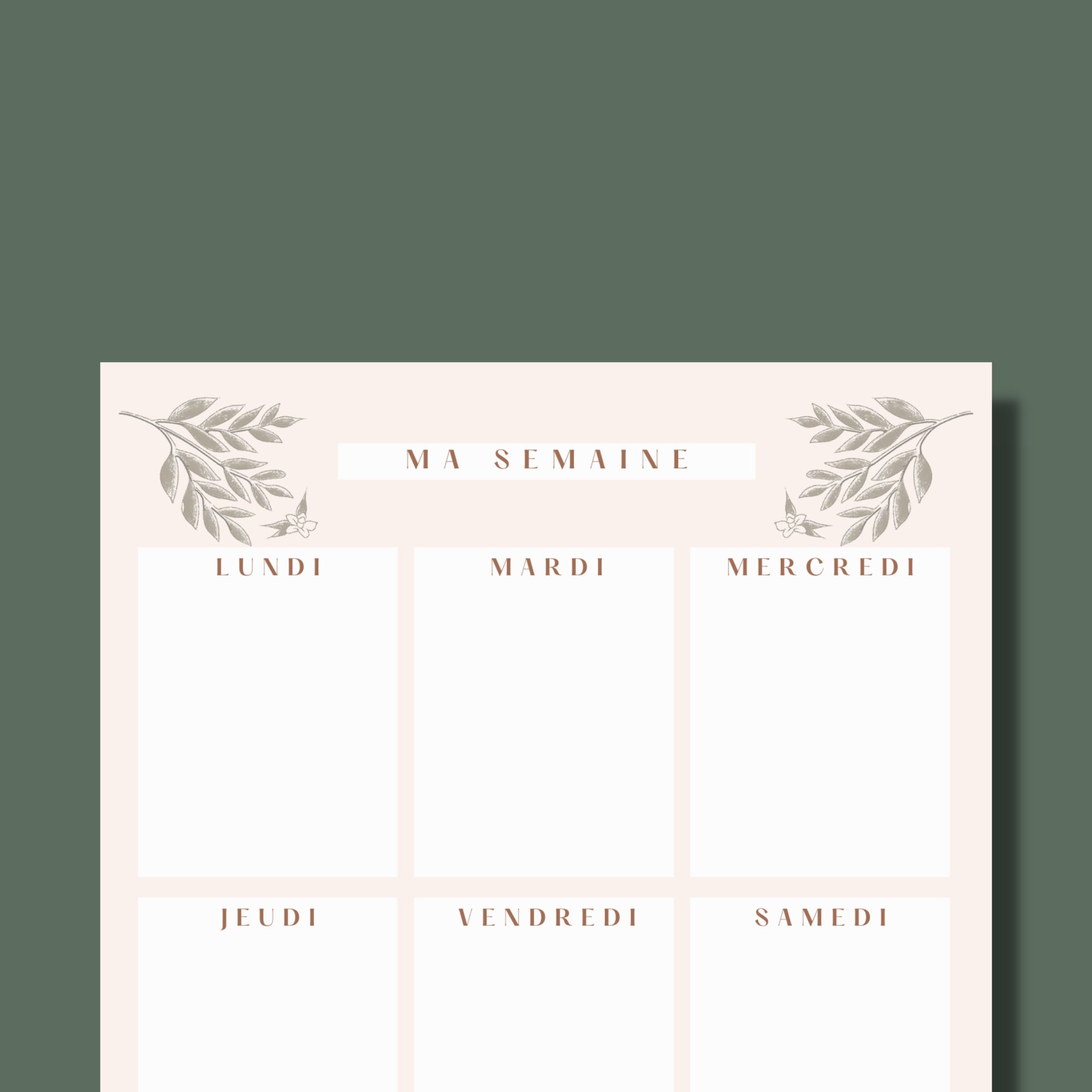 Weekly Planner, Semainier - Etsy