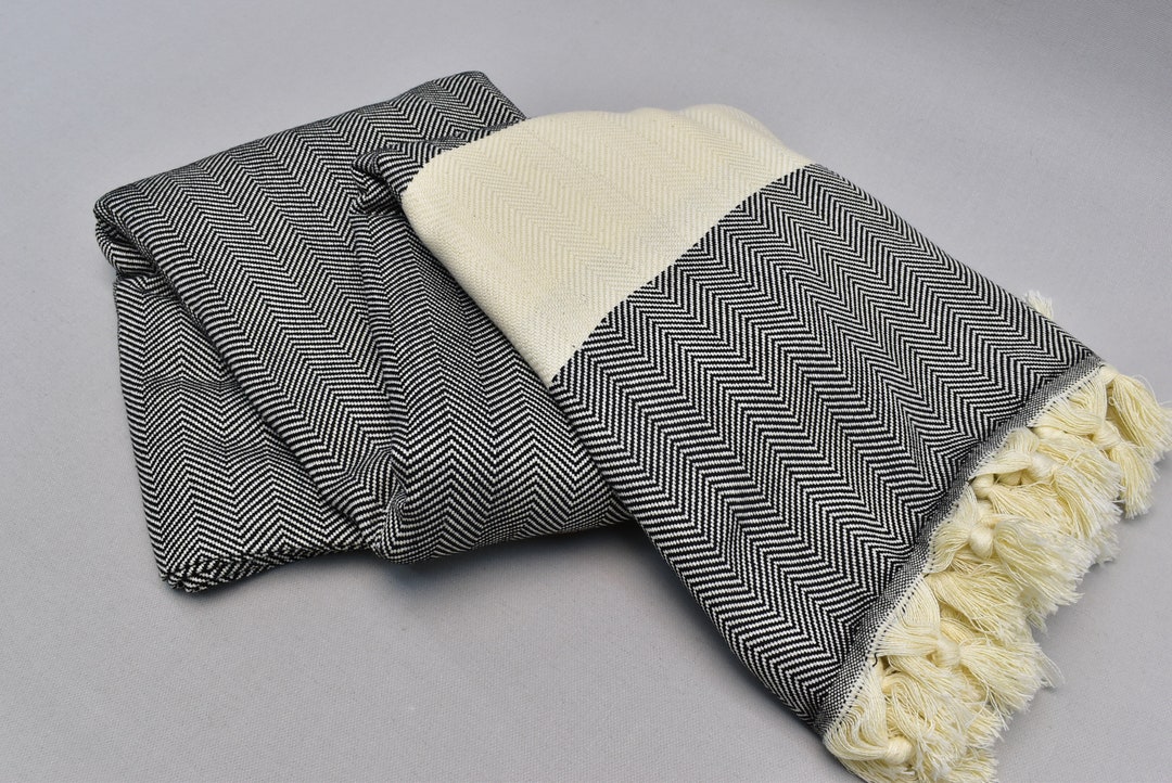 Turkish Blanket, Bed Throw Blanket, Cotton Throws, 80 X 92 Inch Sofa ...