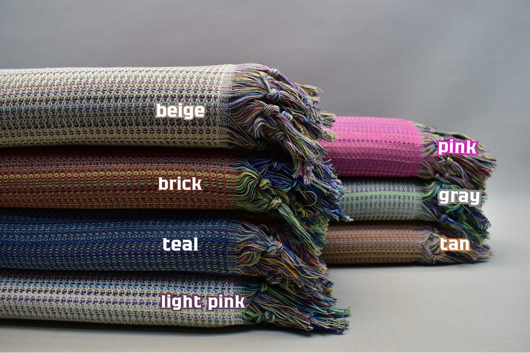 Turkish Blanket, Boho Bed Throws, Organic Cotton Blanket, Full Size ...