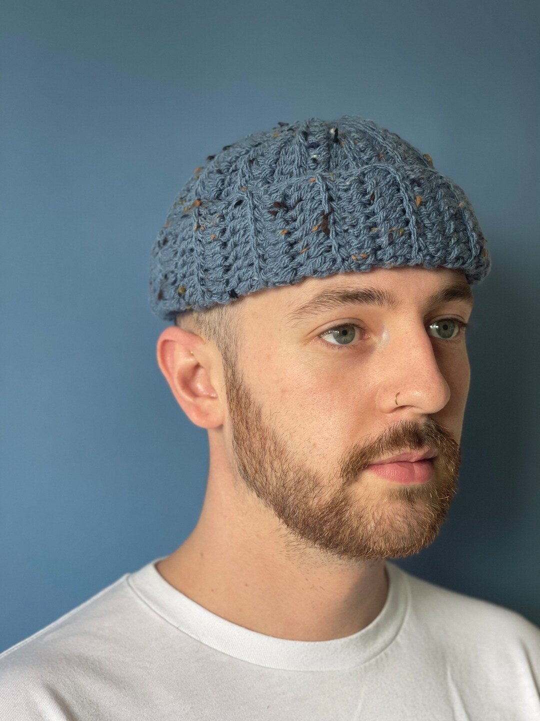 Blue Fisherman Beanie Mini Beanie Scull Cap Winter Hat - Etsy