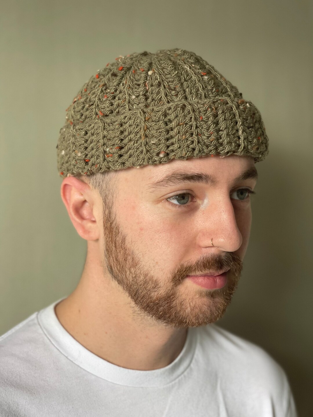 Sage Green Fisherman Beanie Mini Beanie Scull Cap Winter - Etsy UK
