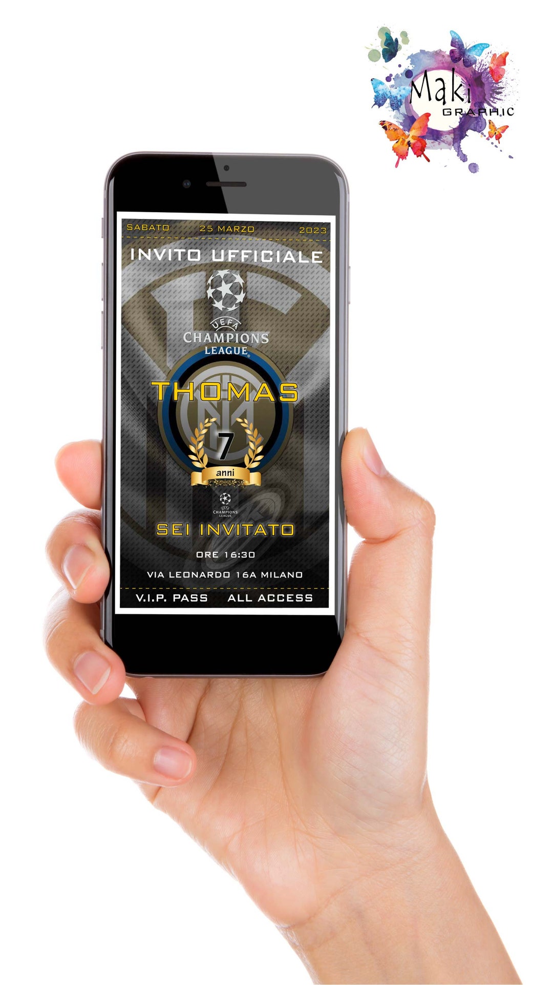 Personalized Inter Birthday Invitation for Whatsapp - Etsy