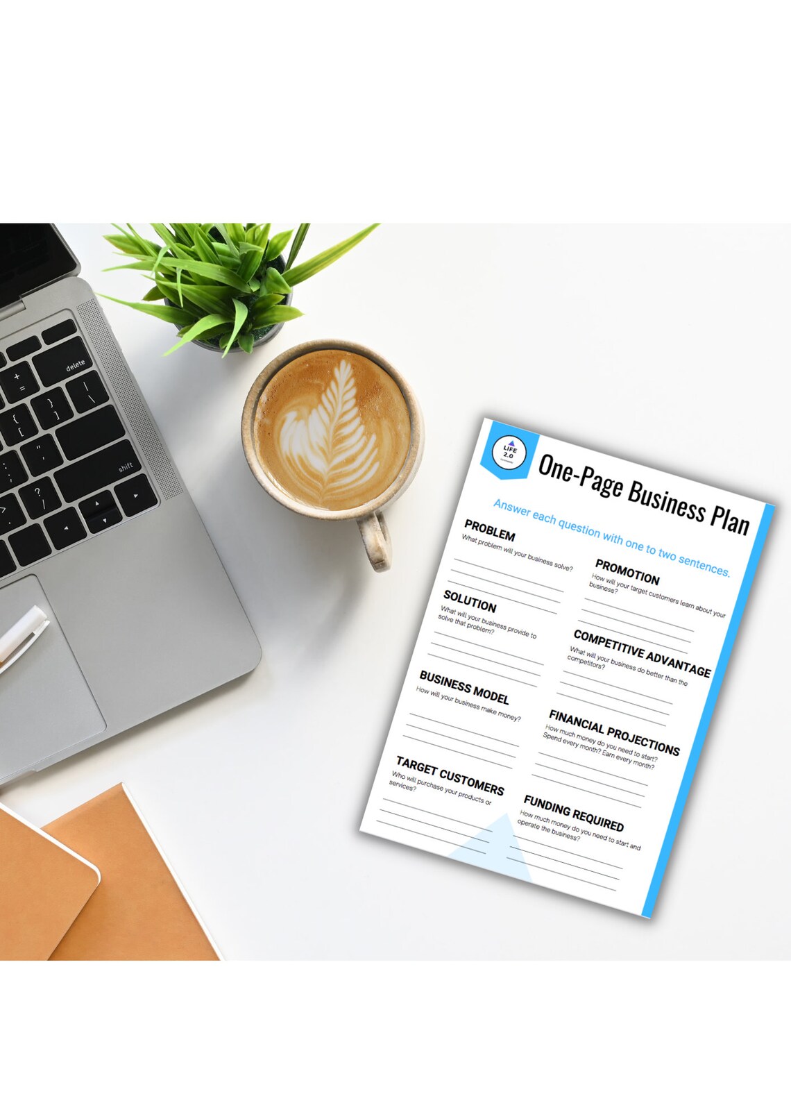 One Page Business Plan | Business Plan Template | Business Planner ...