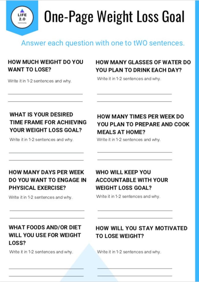 Weight Loss Printable | Weight Loss PDF | Weight Loss Digital Planner ...