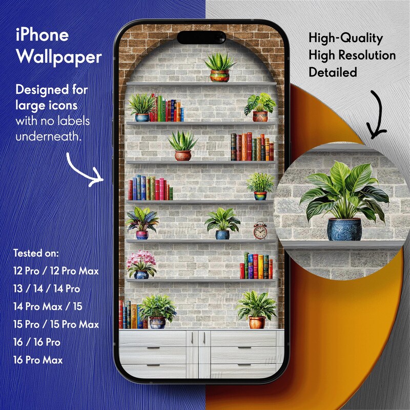 Bookshelf Wallpaper - Etsy