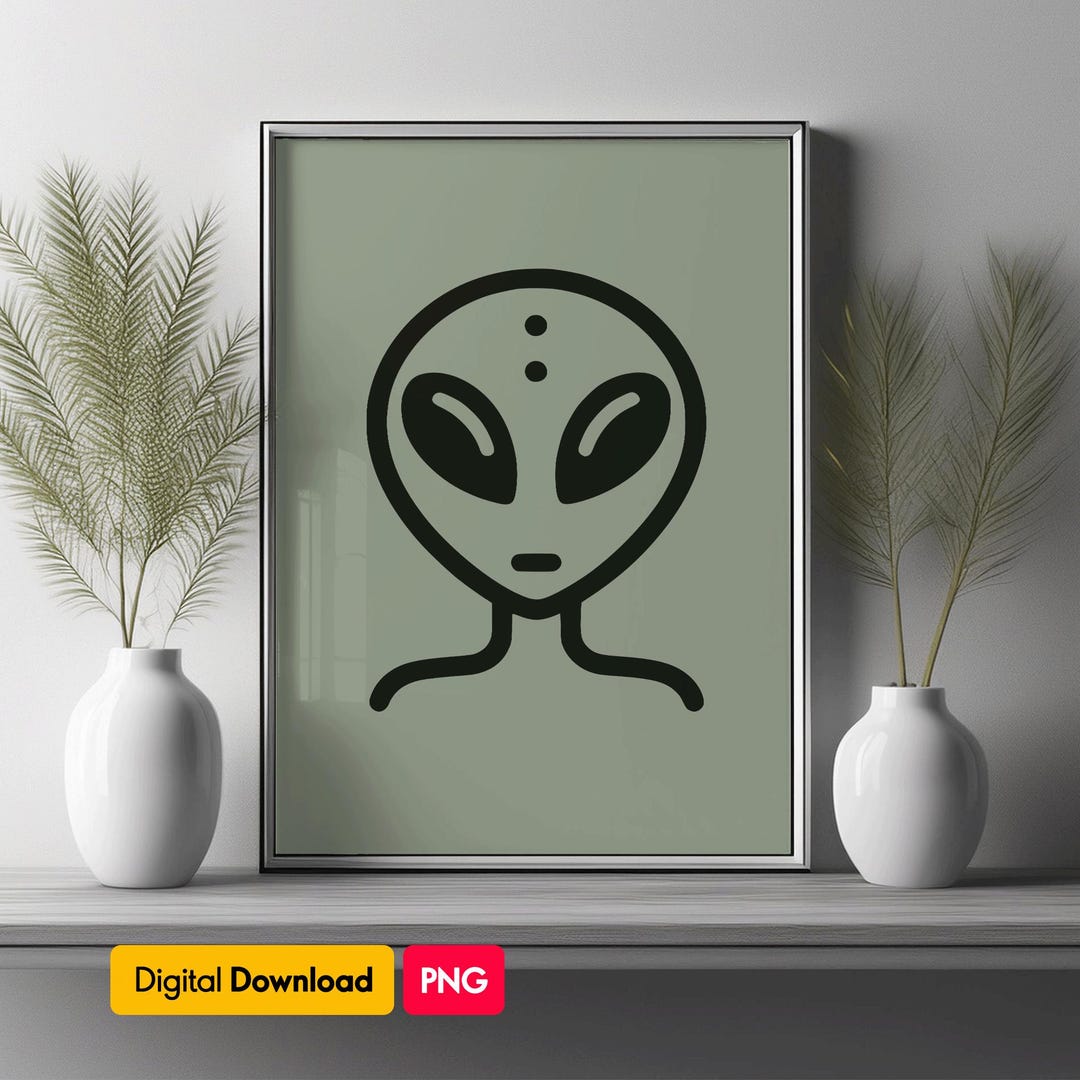 Alien Poster - Cool Extraterrestrial Art Print for Sci-fi Lovers ...
