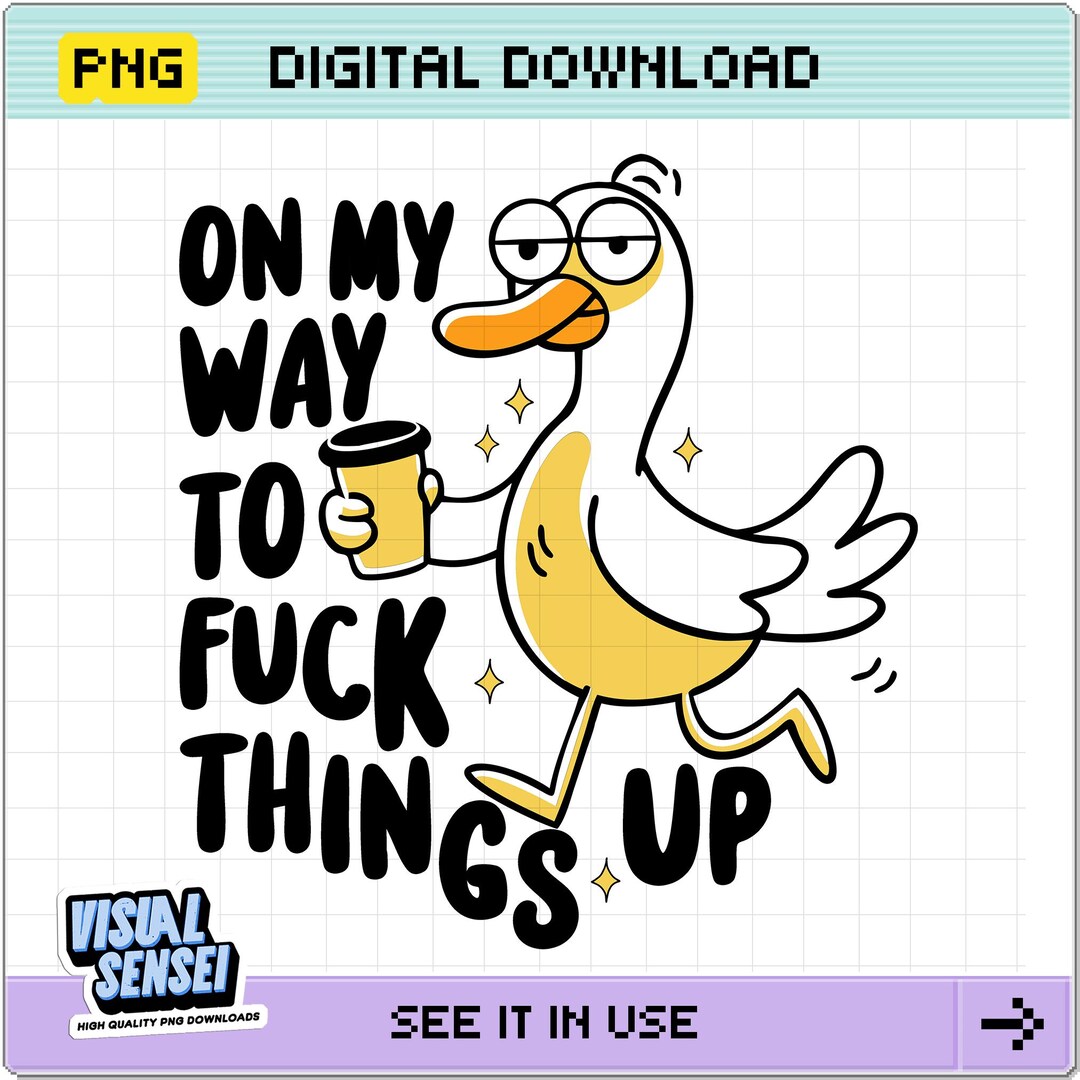 Goose PNG - Mental Health Awareness PNG - Funny Relatable Sticker ...