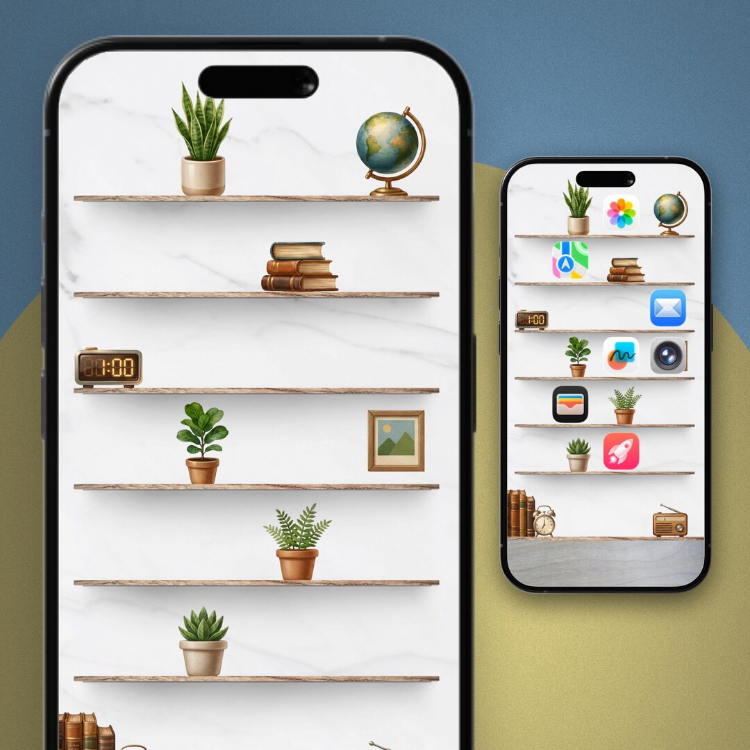 IPhone 17 Pro Bookshelf Wallpaper for Ios 26 (digital Download) - Etsy