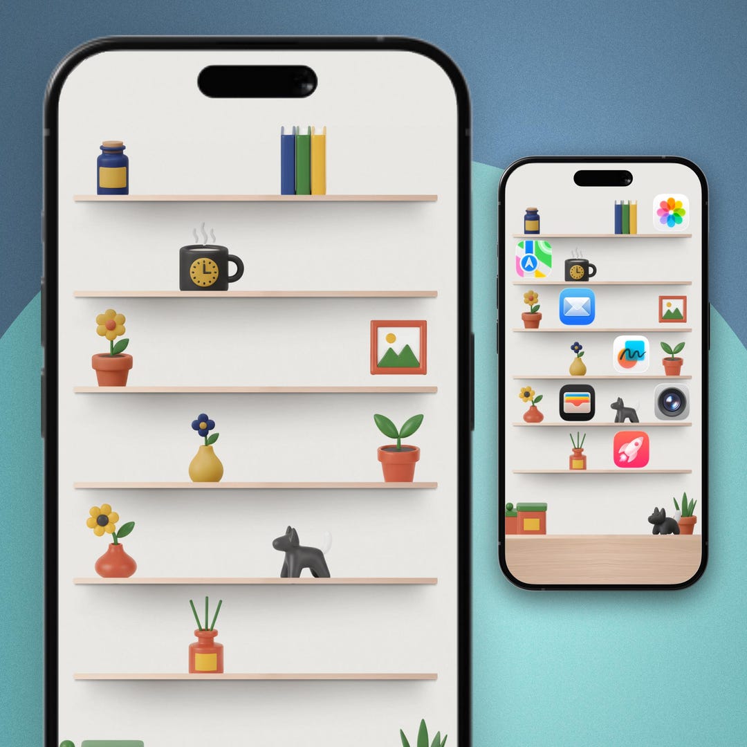 IPhone 17 Pro Bookshelf Wallpaper for Ios 26 (digital Download) - Etsy