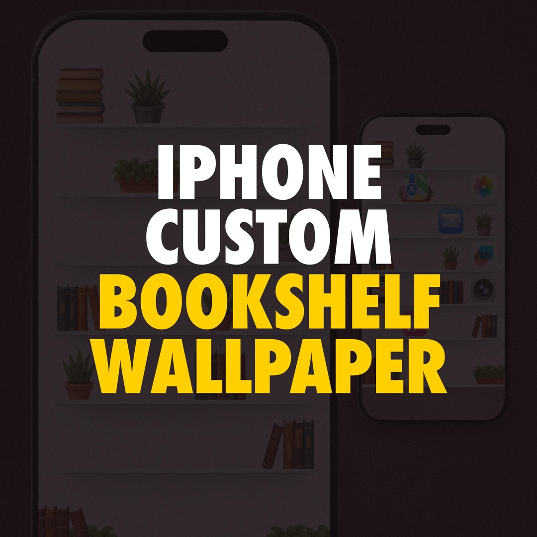Custom Bookshelf Wallpaper for iPhone Ios 26 (digital Download) - Etsy