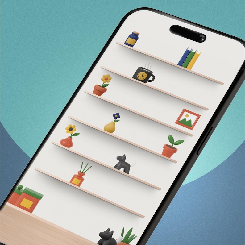 IPhone 17 Pro Bookshelf Wallpaper for Ios 26 (digital Download) - Etsy