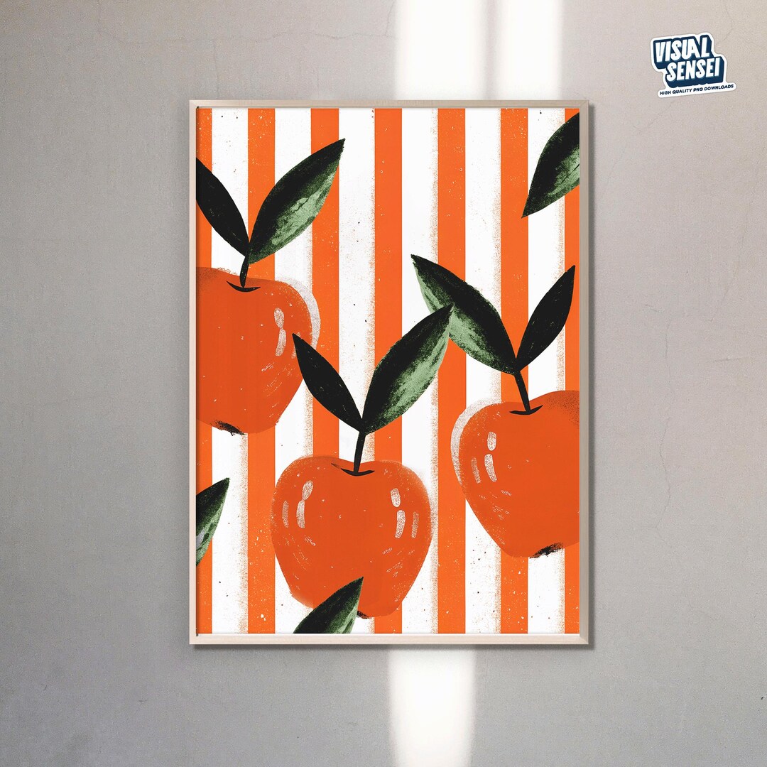Apples Art Print: Modern Minimalist Kitchen Decor (digital Download) - Etsy