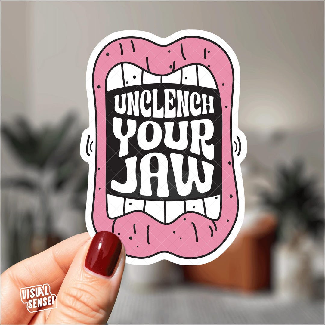 Unclench Your Jaw PNG Sticker Design (zen Mental Health Awareness and ...