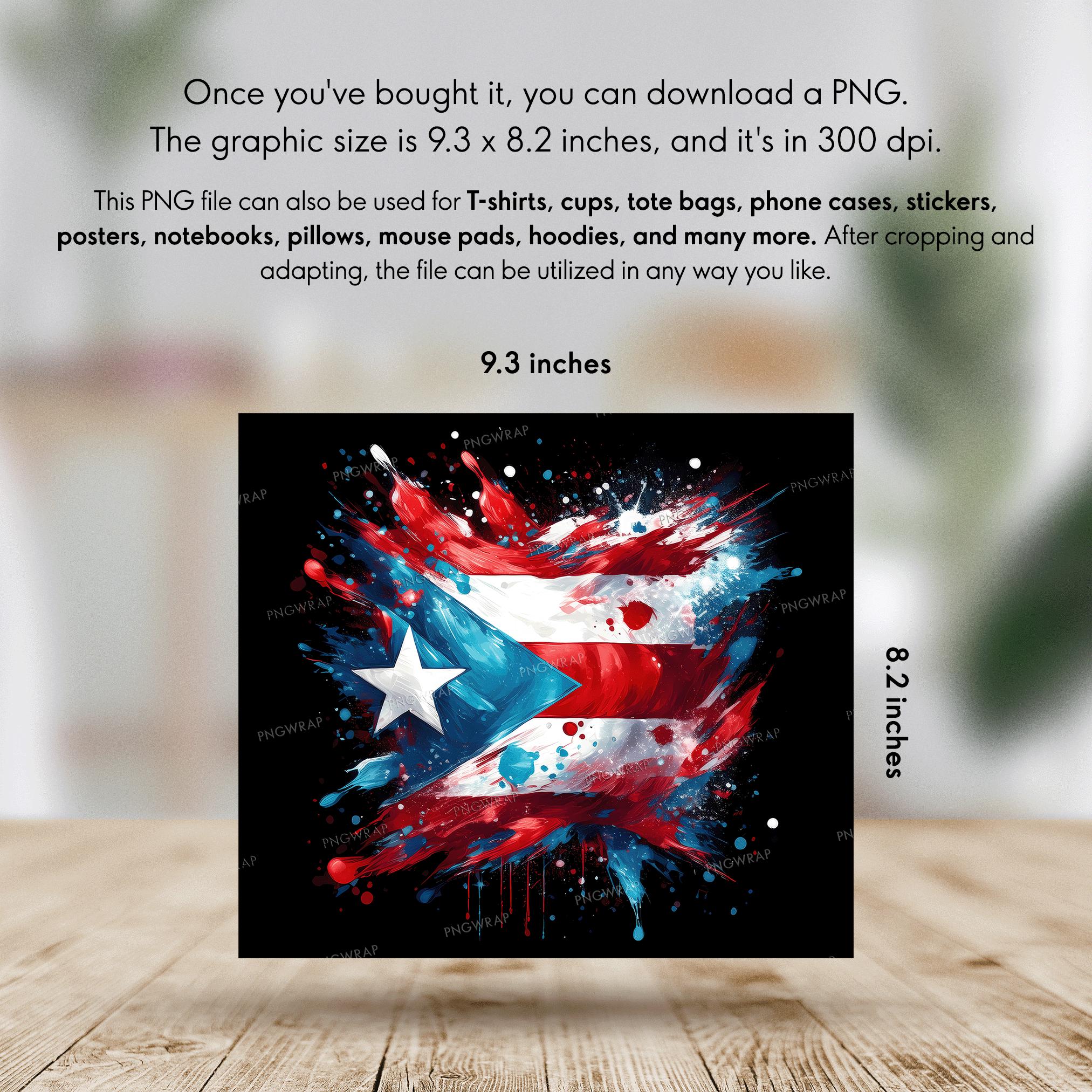Puerto Rico Flag Tumbler Wrap Patriotic Puerto Rican Design Perfect ...
