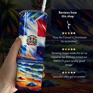 Dominican Republic Tumbler Wrap, Digital Download Sublimation PNG for ...