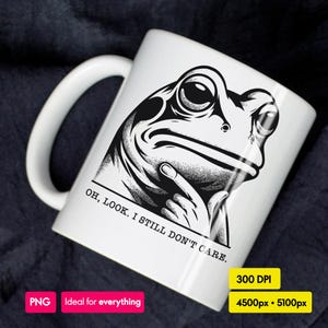 Unimpressed Sarcastic Frog Design for Shirts, Tote Bags, Cups and More ...