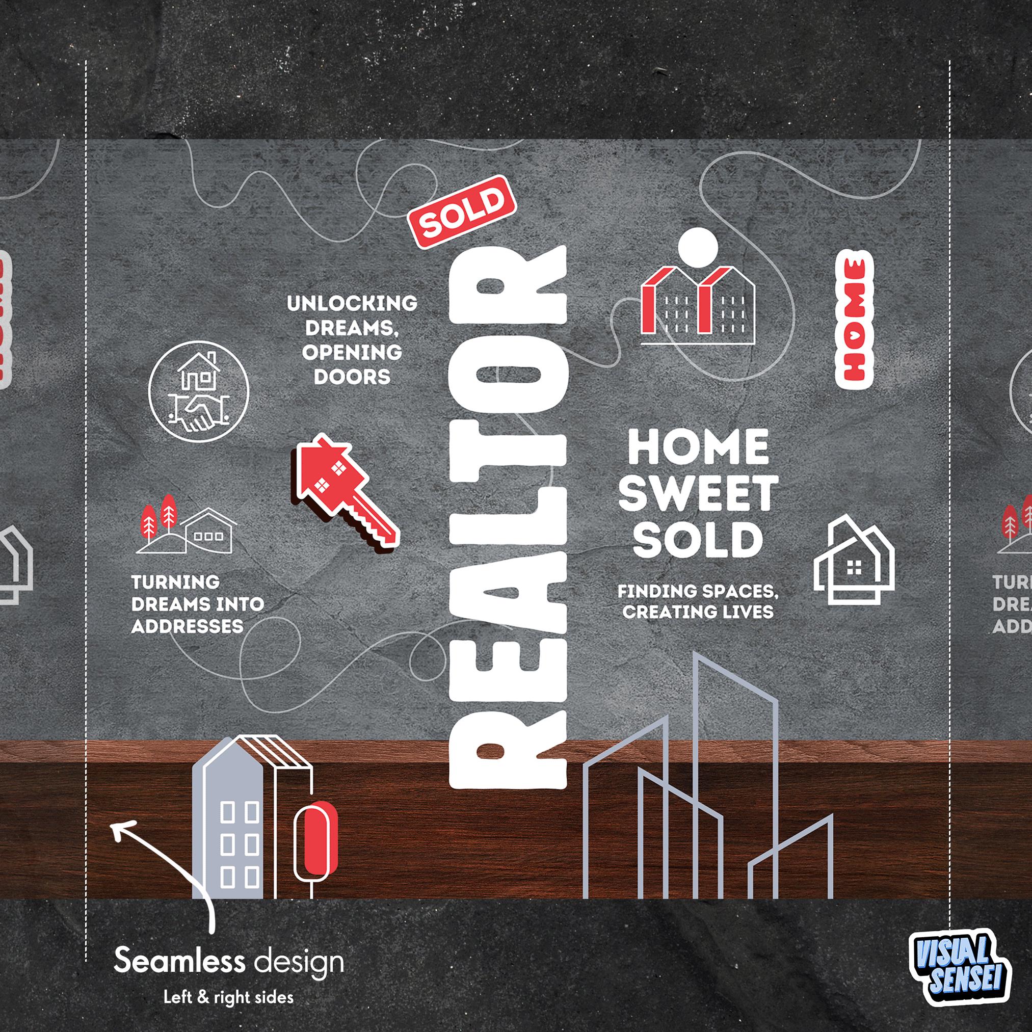 Realtor Tumbler Wrap PNG: Real Estate Agent Sublimation Design (digital ...