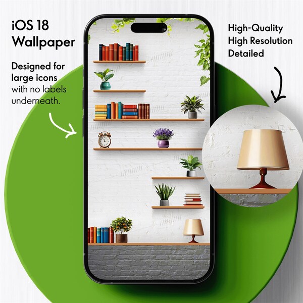 Bookshelf Wallpaper - Etsy