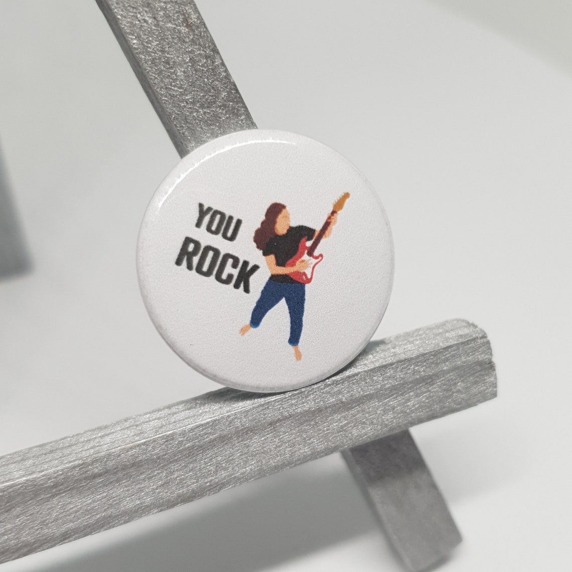 You Rock Guitarist Musician Rocker Badges Handmade Collectible Small ...