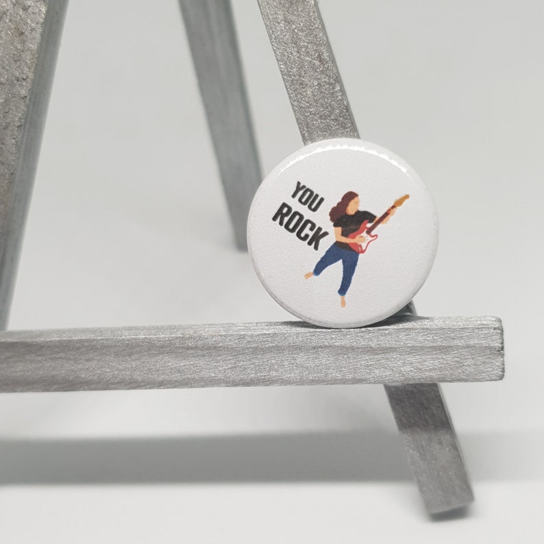 You Rock Guitarist Musician Rocker Badges Handmade Collectible Small ...