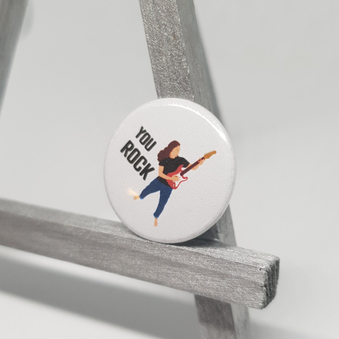 You Rock Guitarist Musician Rocker Badges Handmade Collectible Small ...