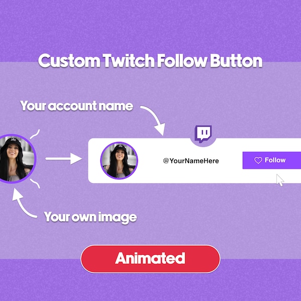 Twitch Follow Button - Etsy