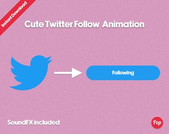Cute Twitch Follow Animation for Streaming Intro Videos - Etsy
