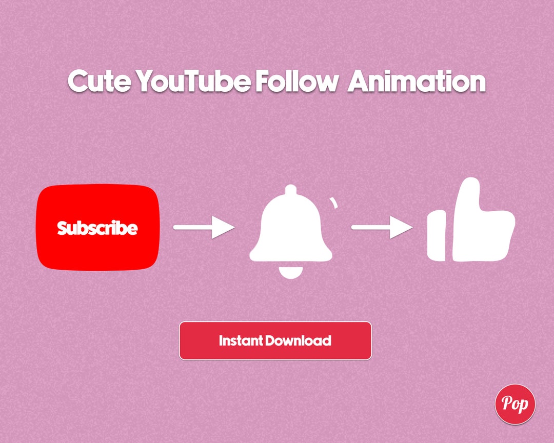 Cute Youtube Follow Animation for Streaming Intro Videos Twitch ...