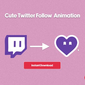 Cute Twitch Follow Animation for Streaming Intro Videos - Etsy