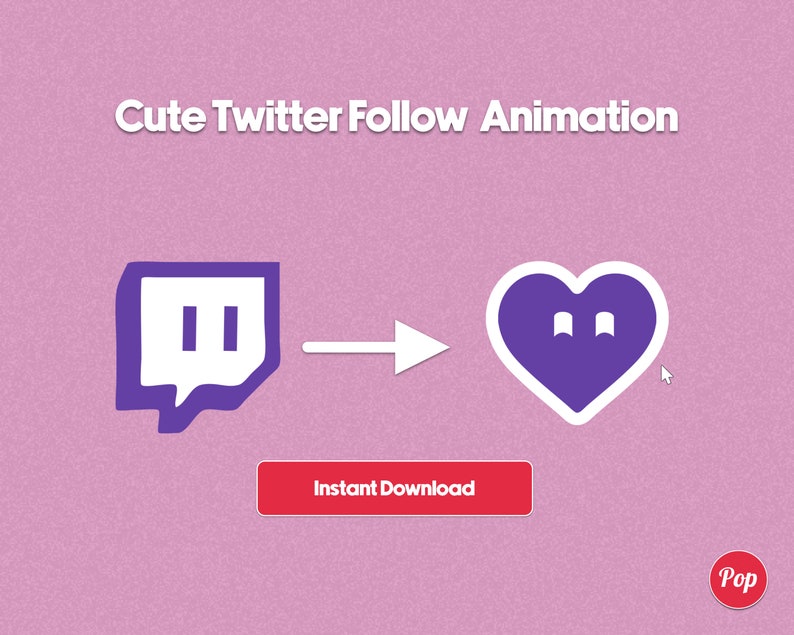 Cute Twitch Follow Animation for Streaming Intro Videos - Etsy