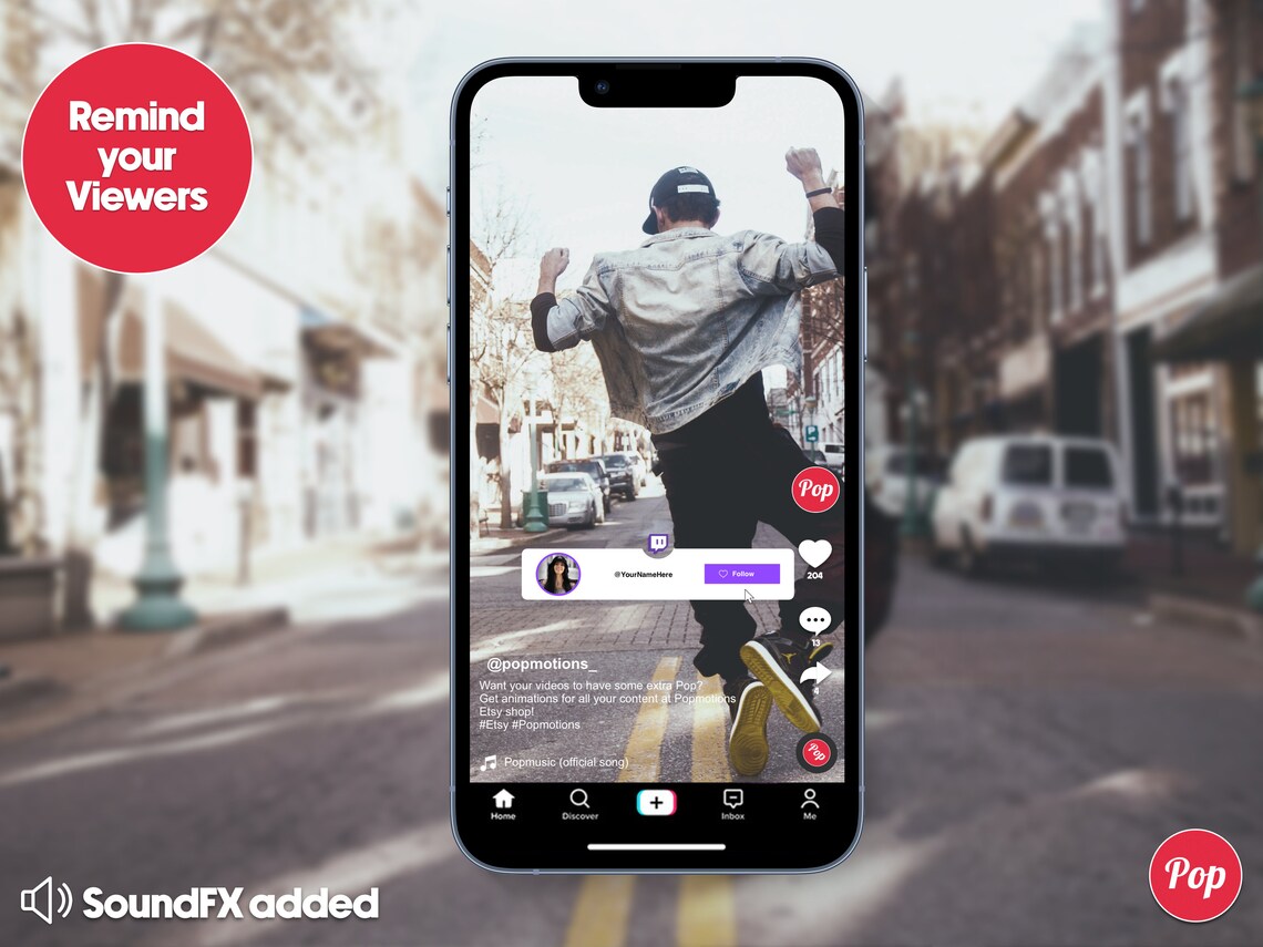 Custom Animated Twitch Follow Button Overlay for Stream Overlays Intro ...