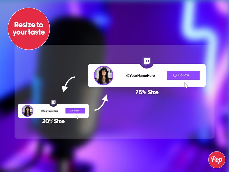 Custom Animated Twitch Follow Button Overlay for Stream - Etsy Australia