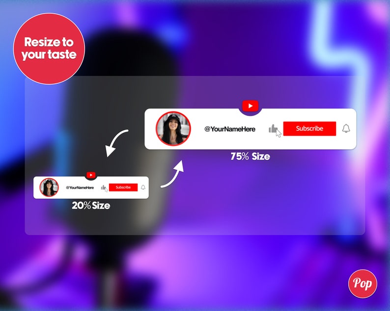 Custom Animated Youtube Subscribe Button for Content Intro Videos OBS ...
