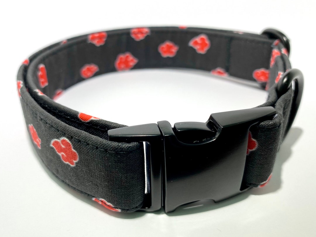 Red Clouds Dog Collar, Red and Black, Cute Pet Collar, Side Release ...