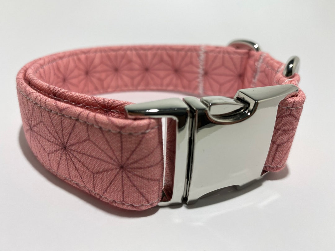 Japanese Collar, Asanoha Star Dog Collar, Pink Japanese Traditional ...
